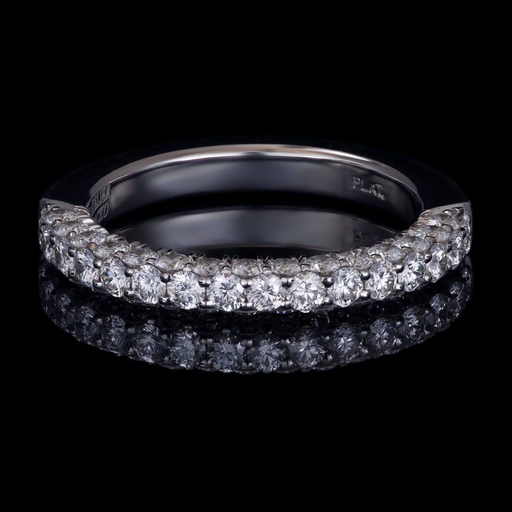 Platinum Vintage Shadow Wedding Band - Atelier Dacko