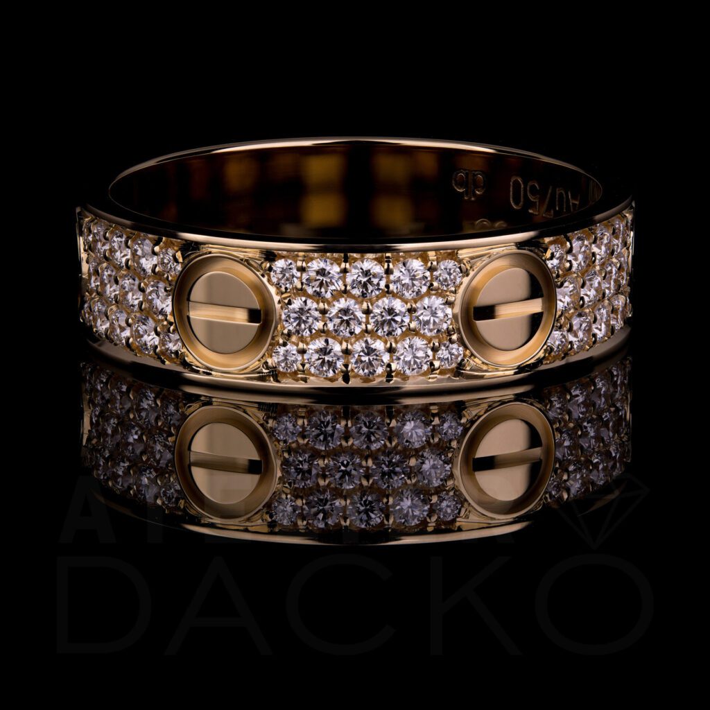 3-Sided Diamond French Pavé Bands - Atelier Dacko